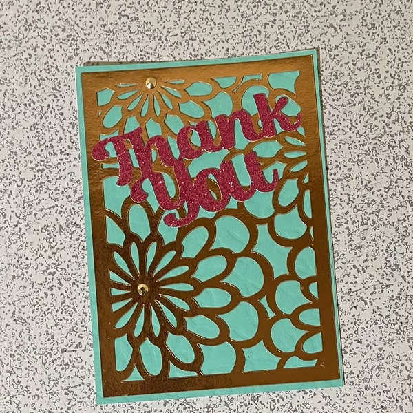 Flower Pattern Card Template SVG, PNG, DFX Files for Cricut, Silhouette ...