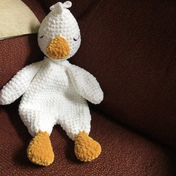 Crochet Duck Snuggler Pattern, Duck Lovey, Comforter Toy, Baby Security ...