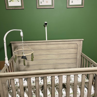 Woodland Theme Pine-trees Flowers and Mountains Baby Crib - Etsy