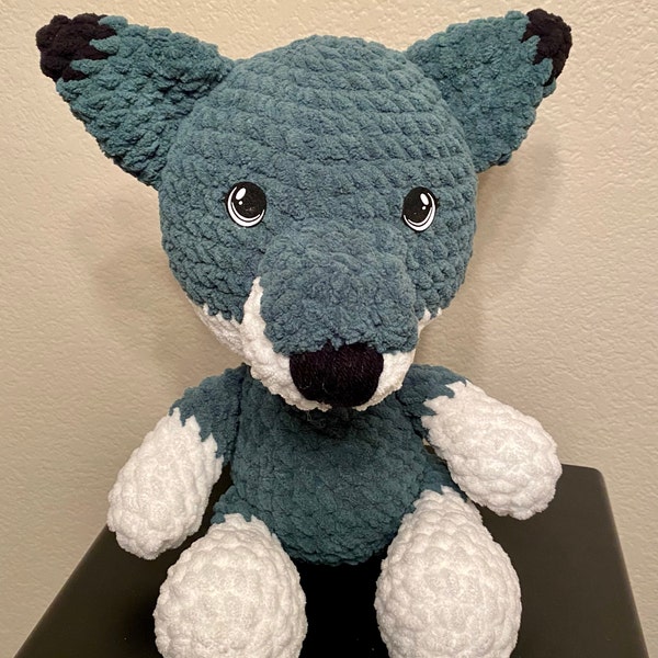 PATTERN: Wilson the Wolf Pup - Crochet Wolf Pattern - Amigurumi Wolf ...