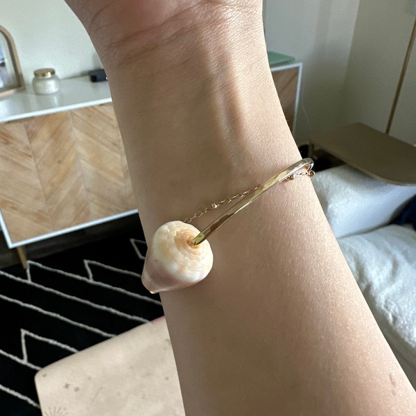Custom Gold Hawaiian Shell Bangle, Shell Bangles, Made in Hawaii, Gifts ...