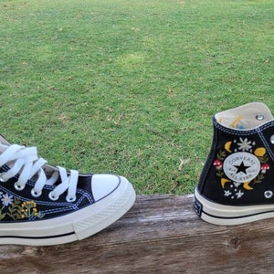 Converse Embroidered Custom Cartoon, Neighbor Totoro Embroidered ...