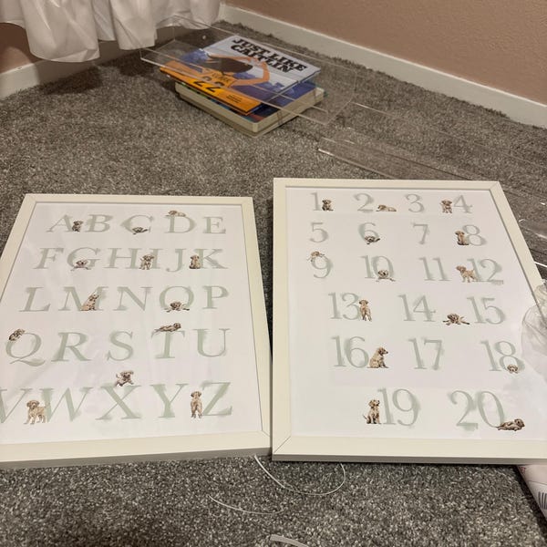 Puppy ALPHABET POSTER | Puppy Nursery Decor | Puppy Dog Wall Art for a ...