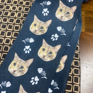 Custom Cat Socks Personalized Pet Photo Socks Father's - Etsy