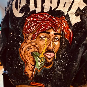 Evil Eye Denim Jacket Artwork Hand Painted Denim Jacket Personalized ...