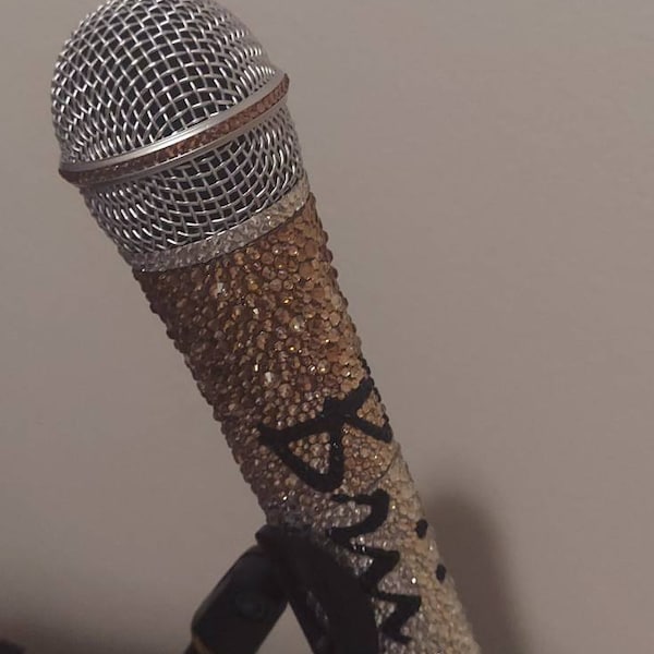 Gold Bling Wireless Microphone, Bling Microphone in Gradient Gold ...