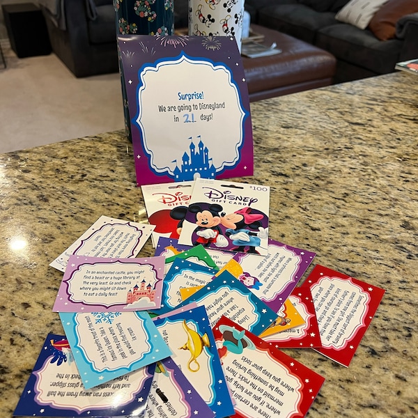 Disneyland Trip Reveal Scavenger Hunt Clues - Etsy