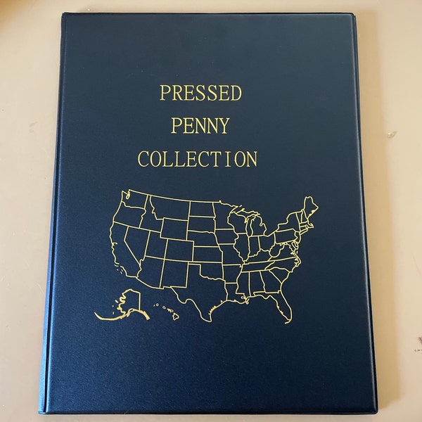 Large Elongated / Pressed Penny Book Holds 144 Coins - Etsy