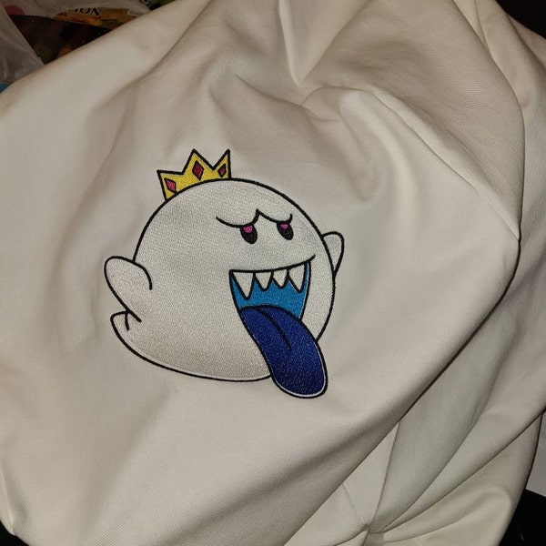 King Boo Embroidery File | Mario Kart Ghost Embroidery Design Download ...