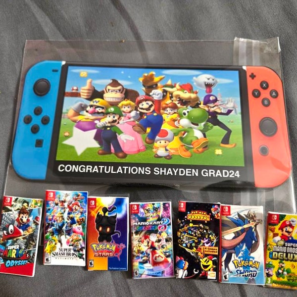 Personalised Cake Topper | Fun Nintendo Switch Topper With Custom Image ...