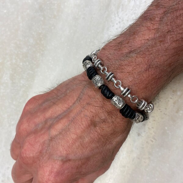 Chunky Chain Bracelet for Men, Silver Bracelet, Male Bracelet, Bulky ...
