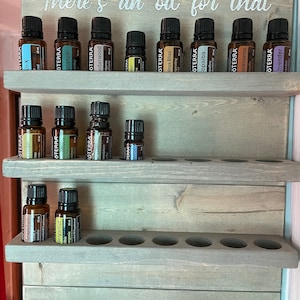 Rustic Essential Oil Shelf / Wood Essential Oil Wall Display - Etsy