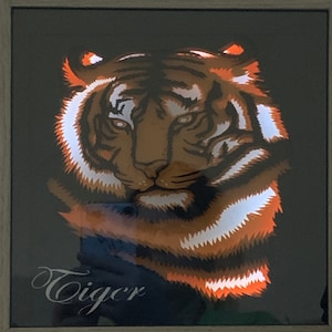 Tiger Shadow Box Files, Paper Cut Light Box Template Files, Shadow Box ...