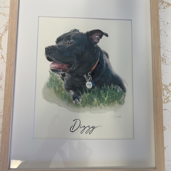 Mini Pet Portraits - Hand Sketched and Painted, Made to Order Custom ...