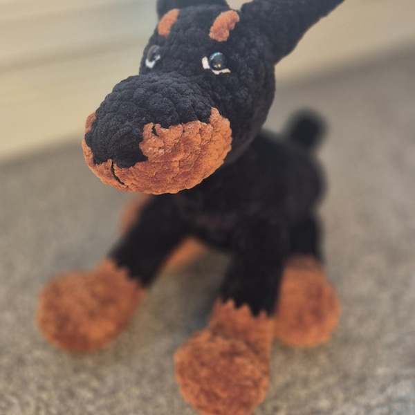 Doberman Puppy Crochet Pattern, Amigurumi Dog (english PDF) - Etsy