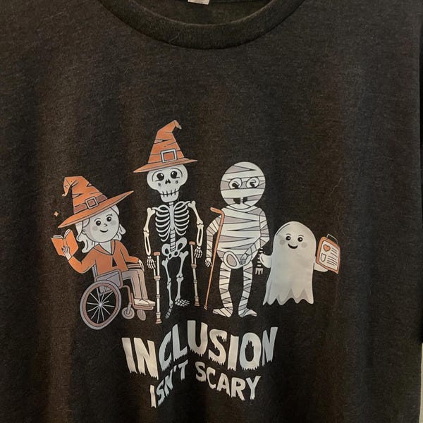 Inclusion Isn't Scary Halloween Shirt, SLP Halloween Shirt, Halloween ...