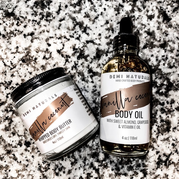 Body Oil| Vanilla Coconut, Massage Oil, Dry Skin Oil, Demi Naturals - Etsy