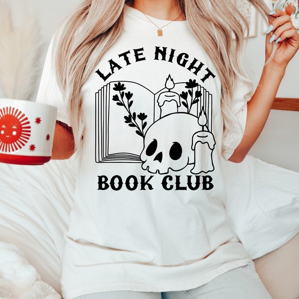 Book Club Svg, Late Night Book Club, Floral Book Svg, Dark Romance ...