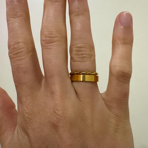 Fidget Gold Ring | Quran Jewelry | 18k Gold Plated Jewelry | Waterproof ...