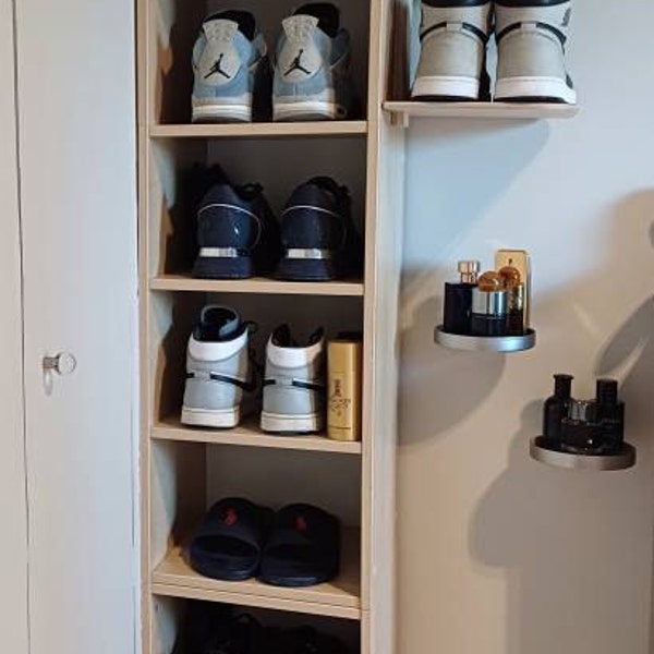 Floating Sneakers Shoes Display, Wooden Shelves, Birch Plywood Sneaker ...