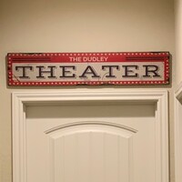 Theater Wood Sign, Home Theater Decor, Movie Lover Sign, Movie Room ...