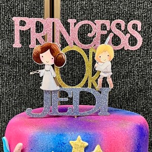Princess or Jedi Gender Reveal Cake Topper Luke or Leia - Etsy