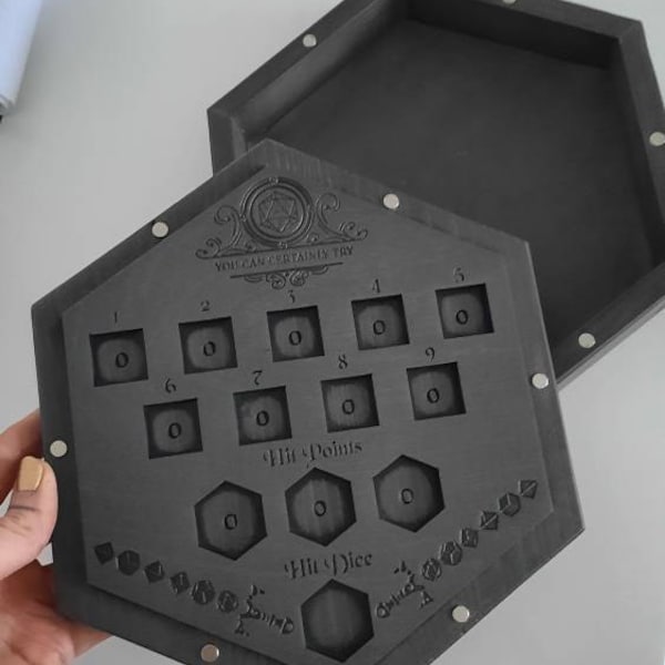 Custom Dice Box Wood Engraved Dnd Dice Tray and Storage Dice Rolling ...