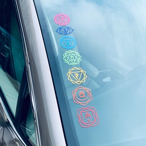 Chakras Car Decal, 7 Chakras, Spiritual Decal, Namaste Decal ...