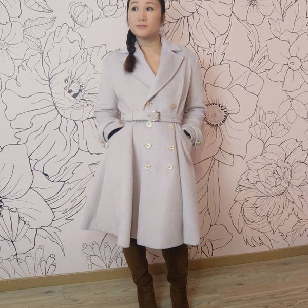 PDF Coat Pattern Woman, Trench Coat Sewing Pattern, Wool Coat Pattern ...