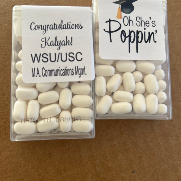 Mint Graduation Favor Labels, Graduation Favors, Mint Party Favors ...