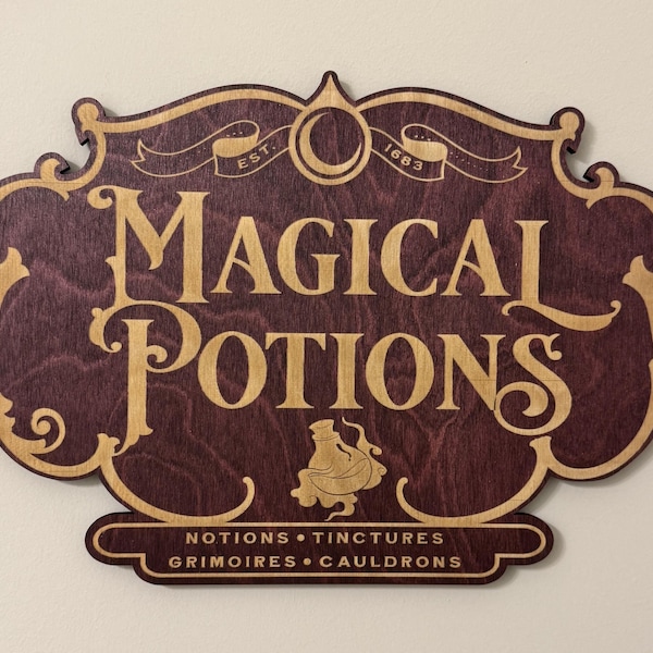 Magical Potions Shop Sign | Witches Shop | Tinctures and Spells ...