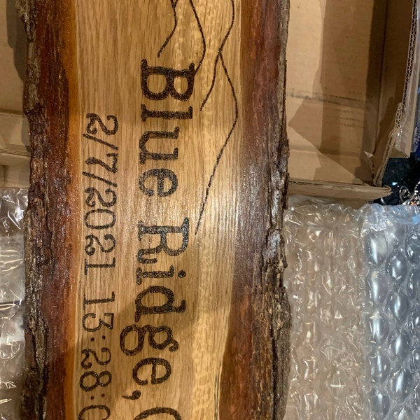 Custom Wood Burned Signs - Live Edge - Each One is a Unique, Handmade ...
