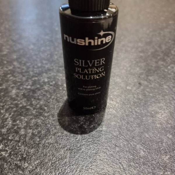 Nushine Silver Plating Solution: Pure Silver Plate for Brass, Copper, Bronze - Etsy