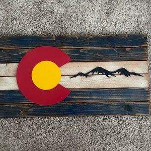 Colorado Wood Flag 13x23 Colorado Wall Art Colorado Gift - Etsy
