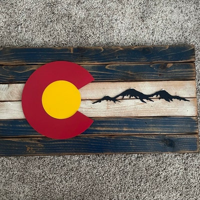 Colorado Wood Flag 13x23 Colorado Wall Art Colorado Gift - Etsy