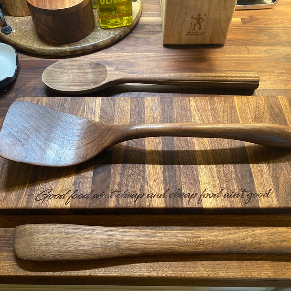 Chefs Long Stock Pot Spoon, Chefs Spoon, Long Wood Spoon, Cooking Spoon ...
