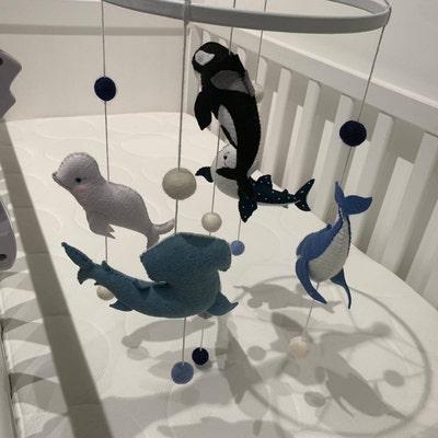 Ocean Baby Mobile, Sea Creatures Crib Mobile, Nautical Cot Mobile ...