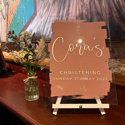 Personalised Wedding Menu & Place Name Custom Acrylic Placeholder Arch ...