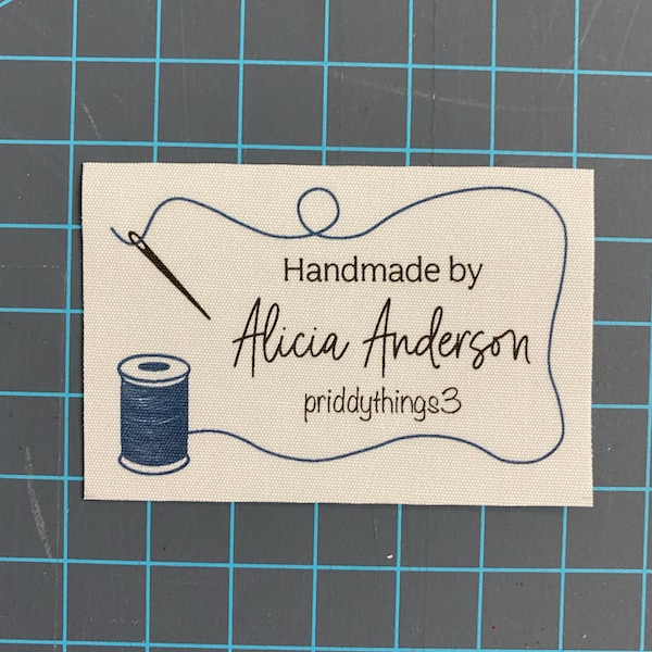 Set of 12 Sewing Labels, Iron on or Sew on Quilt Tags, Personalized ...