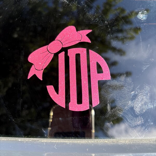 Free Shipping* HOLOGRAPHIC Monogram Decal Circle Monogram Sticker ...