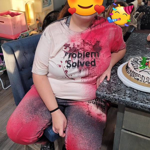 Bloody Halloween Shirt, Problem Solved, Costume, Bloody Tshirt, Horror ...