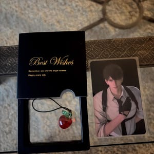 Cute Caleb Red Apple Phone Charm Game Love and Deepspace Apple Phone ...