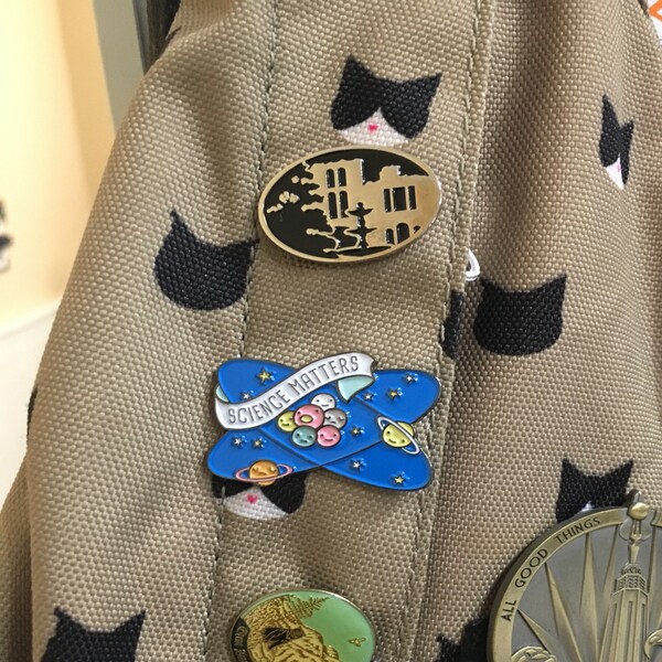 NOW AVAIL** Science Matters Planets and Atoms Enamel / Lapel Pin - Etsy