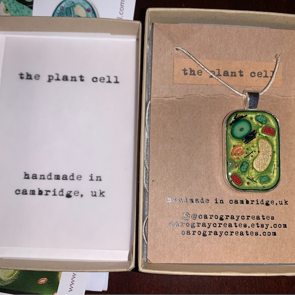 MINI Plant Cell Pendant Necklace - Art Necklace, Biology Jewellery ...