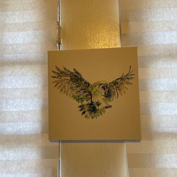 Flying Owl With Trees Leaves Forest Double Exposure Nature Animal Bird ...