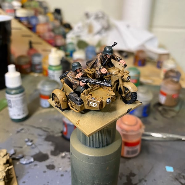 WW2 German Motorcycle Infantry With Side Car | Resin 3D Printed ...