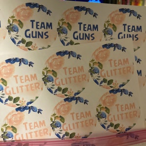 Gender Reveal Stickers Team Pink Team Blue Gender Reveal - Etsy