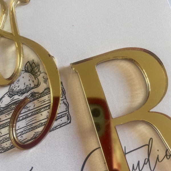 Personalized Initials for the Cake Topper L Wedding Initials on a Cake ...