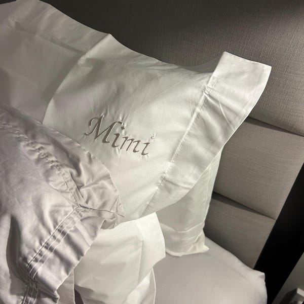 Personalised Pillowcase | Embroidered Oxford Pillowcase | Monogrammed ...