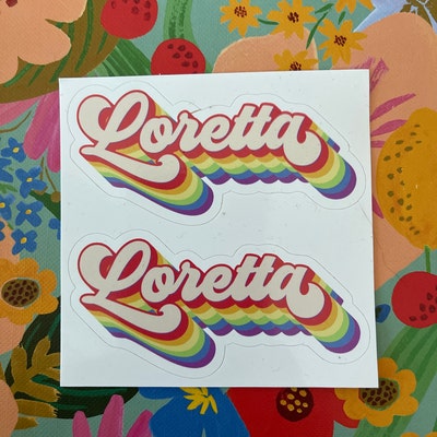 Custom Sticker, Custom Retro Name Sticker, Personalized Sticker, Custom ...